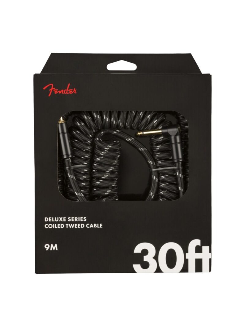 CABLE FENDER DELUXE SERIES TWEED 30FT 9M BLACK TWEED » Garage Musical